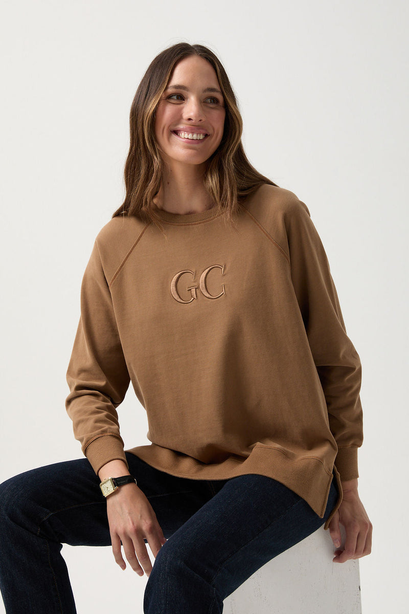 GC Logo Sweater - Tobacco – Goondiwindi Cotton