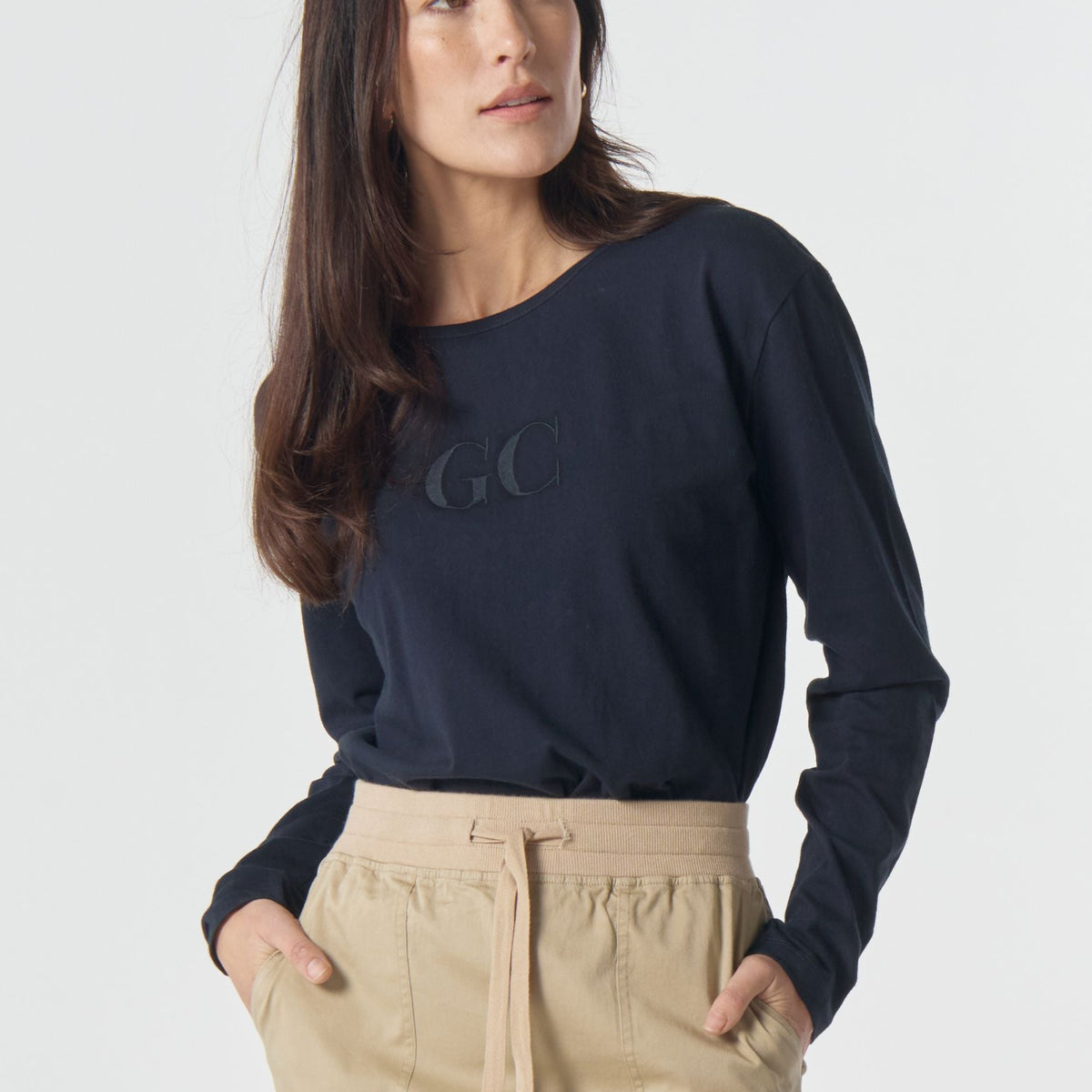 GC Long Sleeve Jersey Tee - Navy – Goondiwindi Cotton