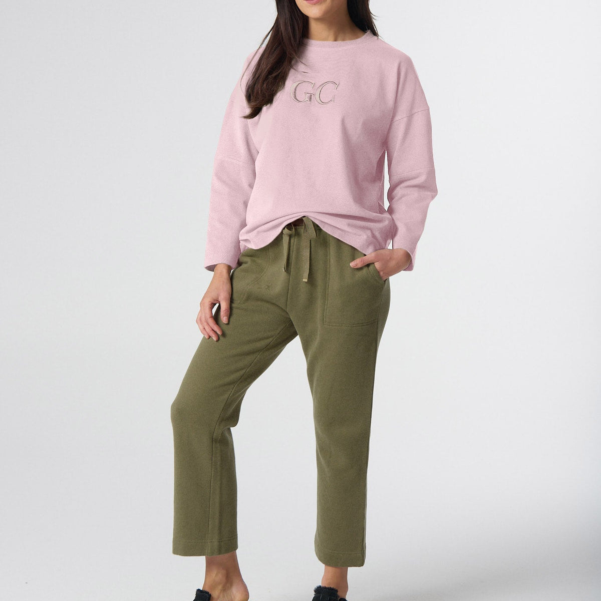 GC Logo Cotton Sweater - Pink A Boo – Goondiwindi Cotton