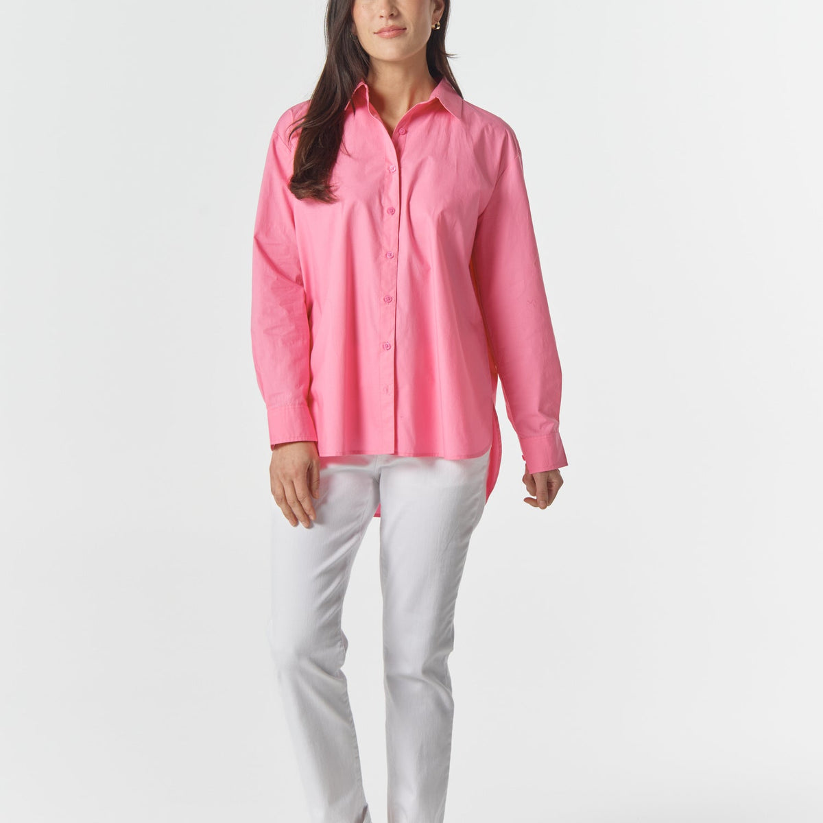 Bloom Oversized Basic Cotton Shirt - Pink Cosmos – Goondiwindi Cotton