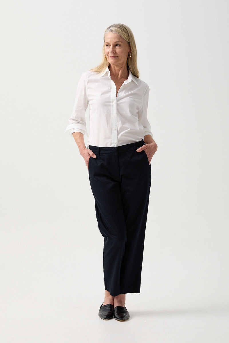 Cotton Straight Leg Pants - Navy – Goondiwindi Cotton