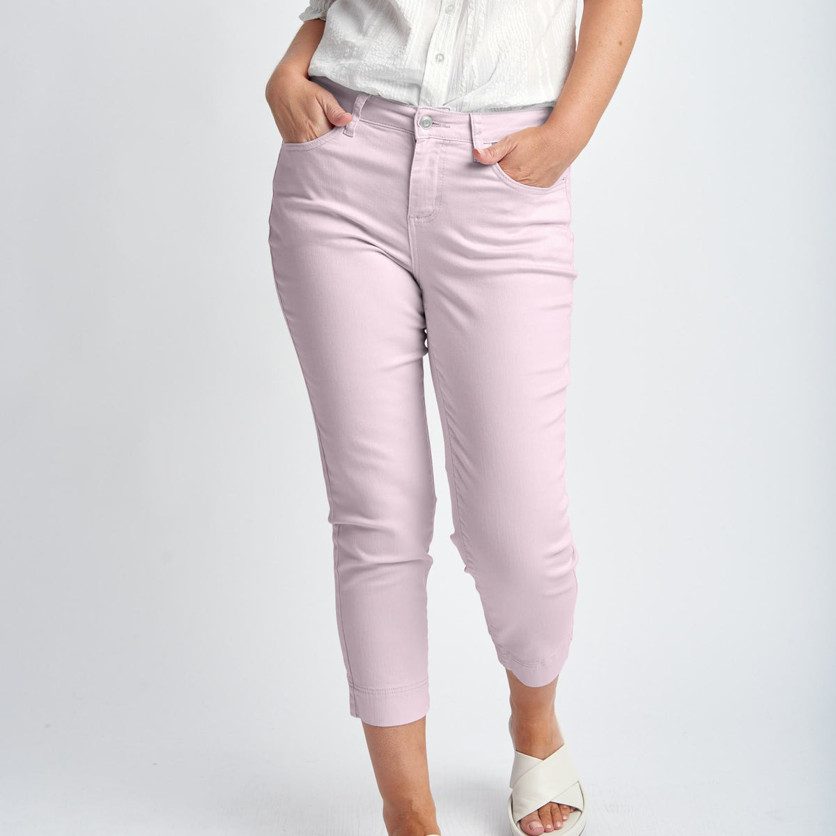 Cropped Pant Pale Pink – Goondiwindi Cotton
