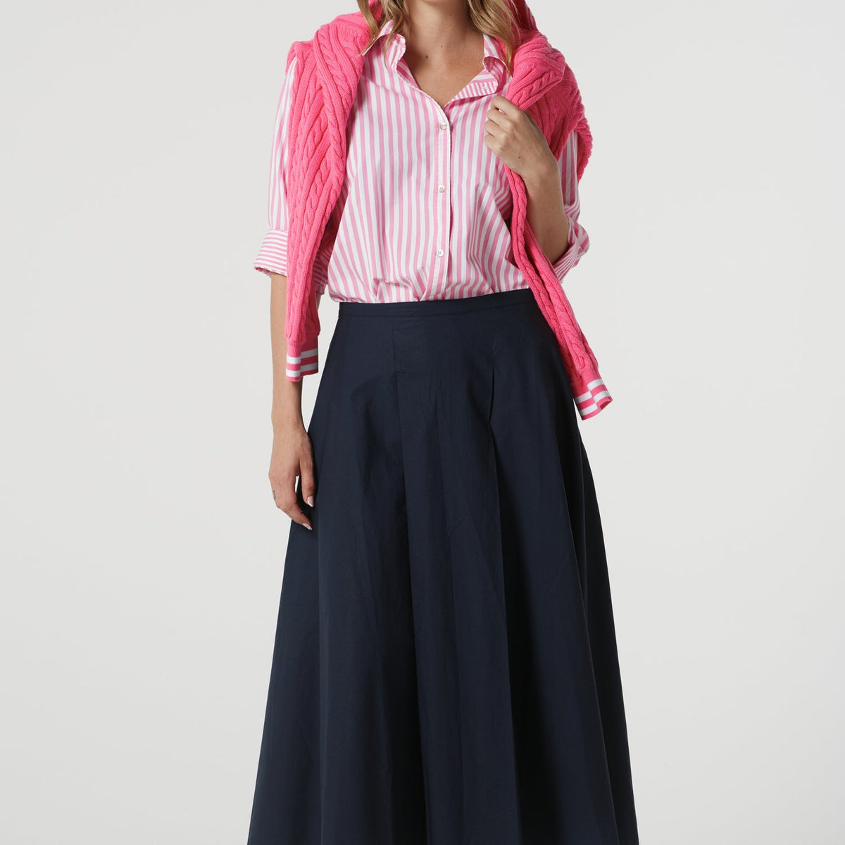 Drift Cotton Maxi Skirt - Dark Navy – Goondiwindi Cotton