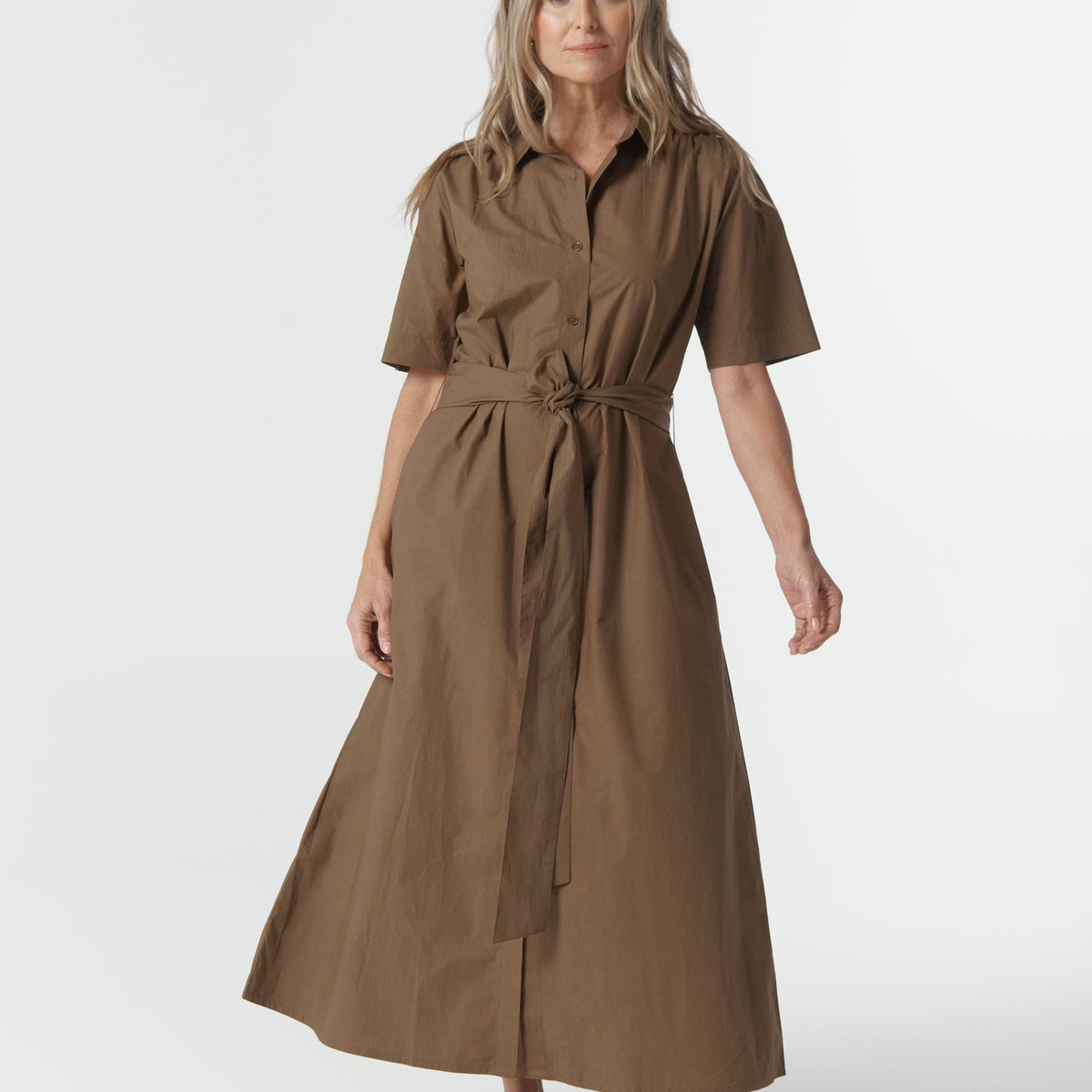 Float Cotton Maxi Shirt Dress - Otter – Goondiwindi Cotton