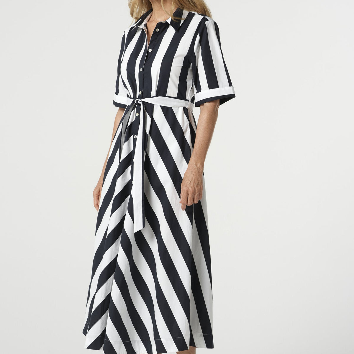 Classic Bias Cut Cotton Dress - Hayman Stripe – Goondiwindi Cotton
