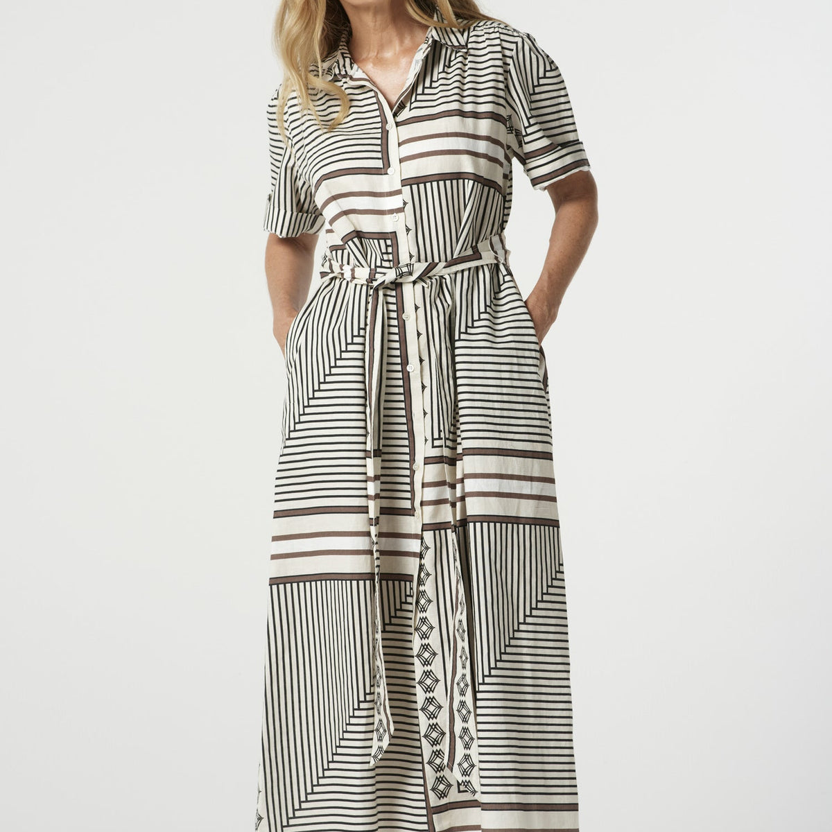 Float Linen Cotton Maxi Shirt Dress - Large Square – Goondiwindi Cotton