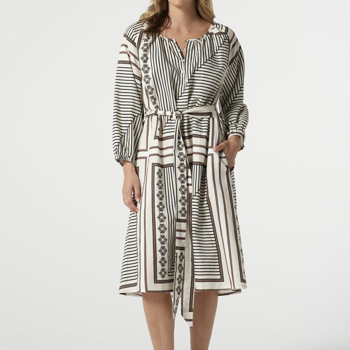 Floaty Linen Cotton Dress - Large Square – Goondiwindi Cotton
