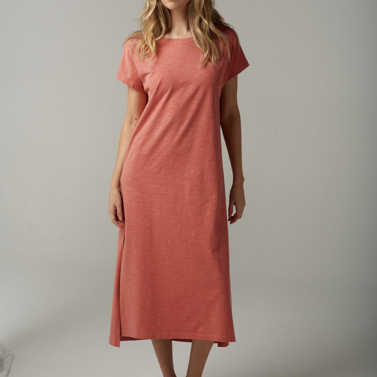 Rebel Cotton Henley Dress - Terracotta – Goondiwindi Cotton